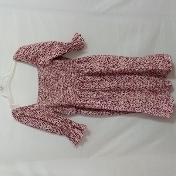 Element | Dresses | Element Pink And Black Smocked Patterned Garment ...